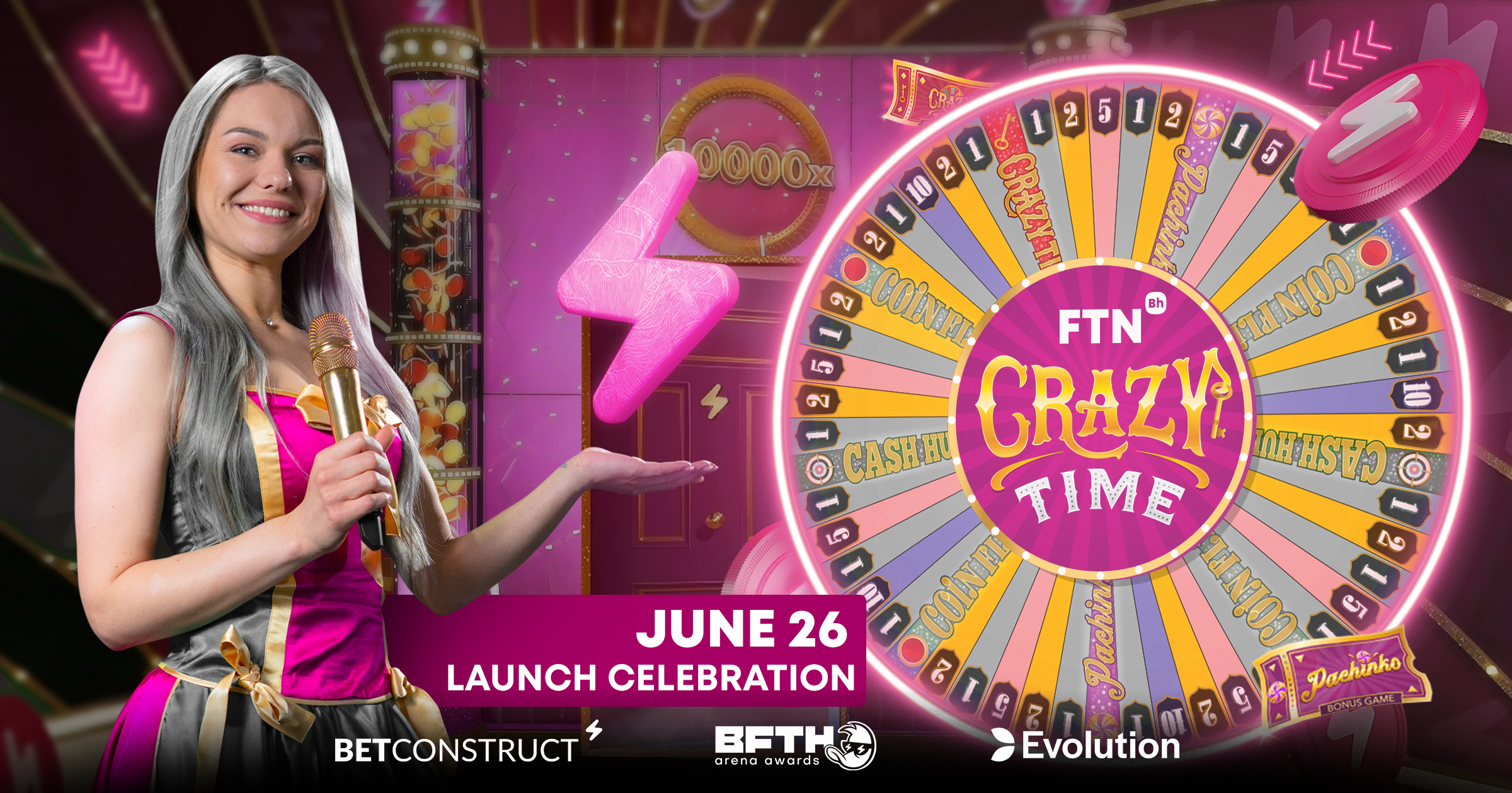 BetConstruct and Evolution Unveil New Dedicated Game Show - FTN Crazy Time
