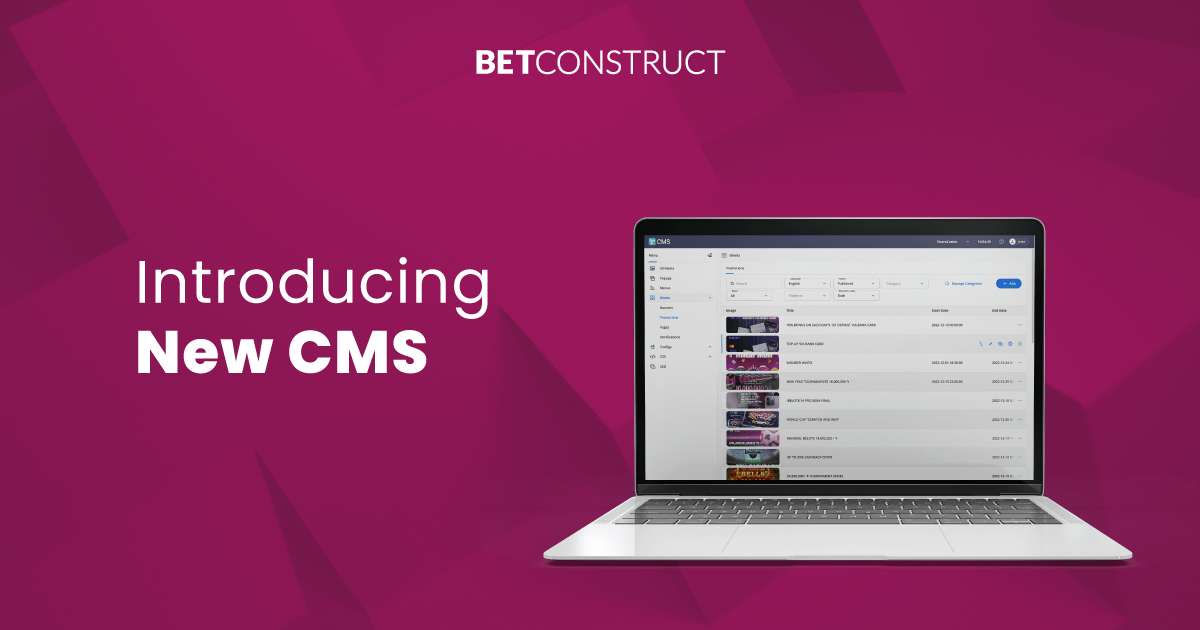 BetConstruct has Launched New CMS Pro