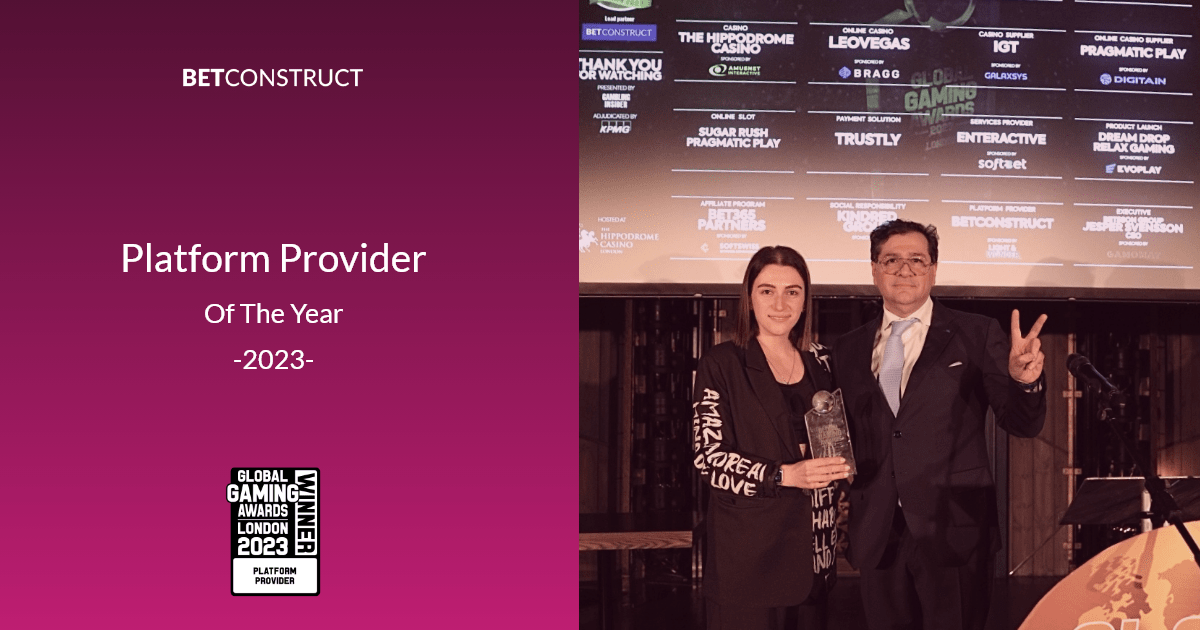 BetConstruct takes home the Platform Provider of the Year award at GGA London 2023